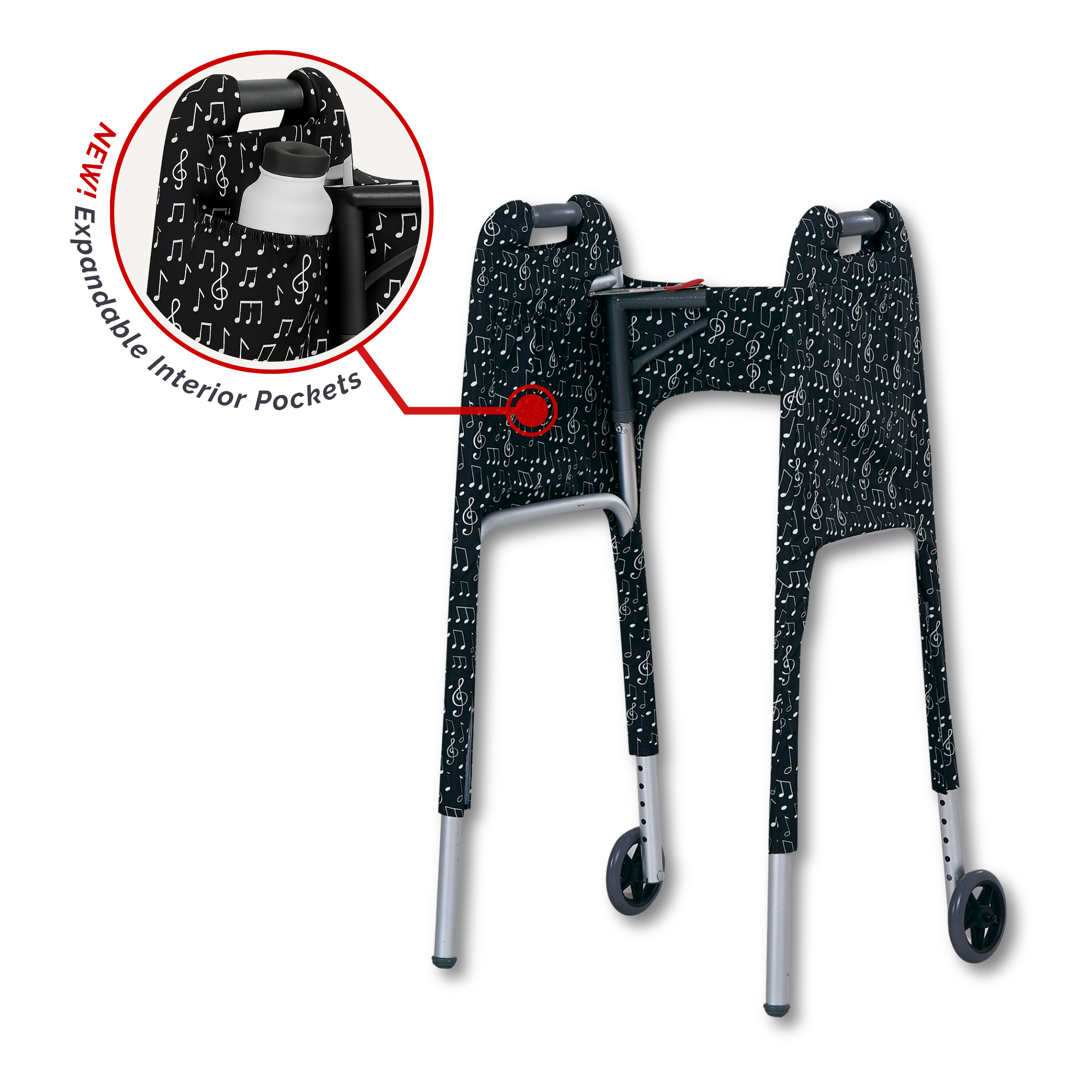 Shop Walker Covers with Pockets | Jover Stylish Walker Accessories